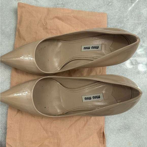 Miu Miu | Shoes | Miu Miu Nude Pumps | Poshmark